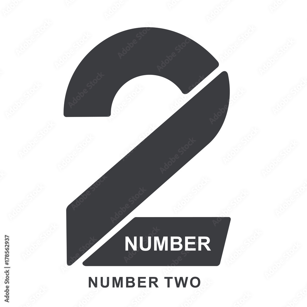 numeric logo two Stock Vector | Adobe Stock