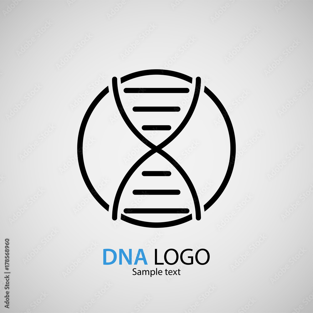 Logo dna structure. Vector pattern of the molecule. Icon for the ...