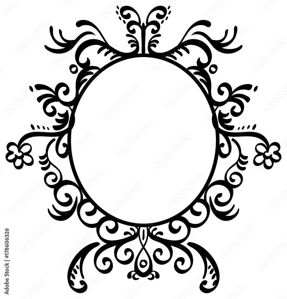Round Filigree Frame Stock Vector | Adobe Stock