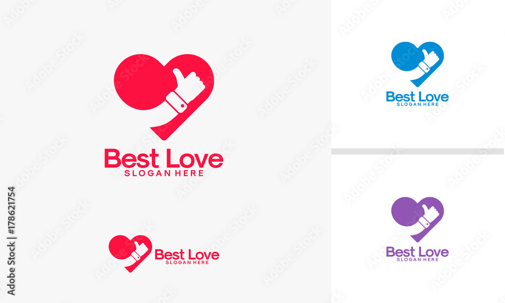 Best Love logo designs vector, Thumb and Love logo template Stock ...