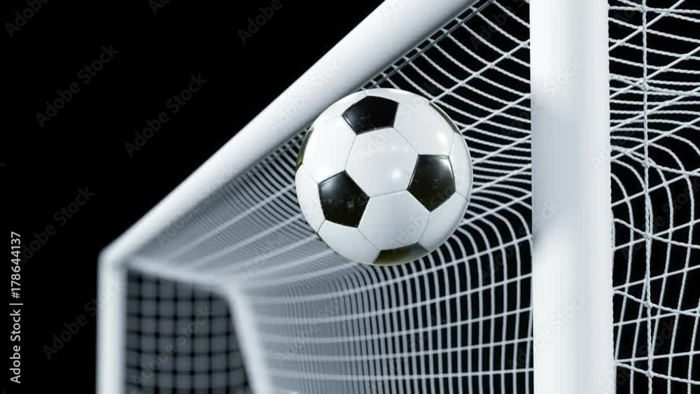 Vidéo Stock Soccer Ball Bounces Off the Bar in Slow Motion. Beautiful ...