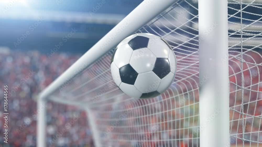 Beautiful Soccer Ball Hits the Bar and Bounces Back off in Slow Motion ...