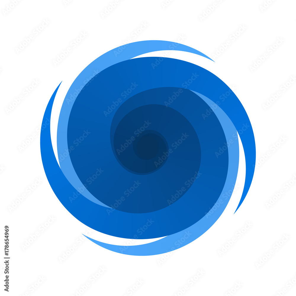 Blue symbol, sign of a storm, hurricane Stock Vector | Adobe Stock