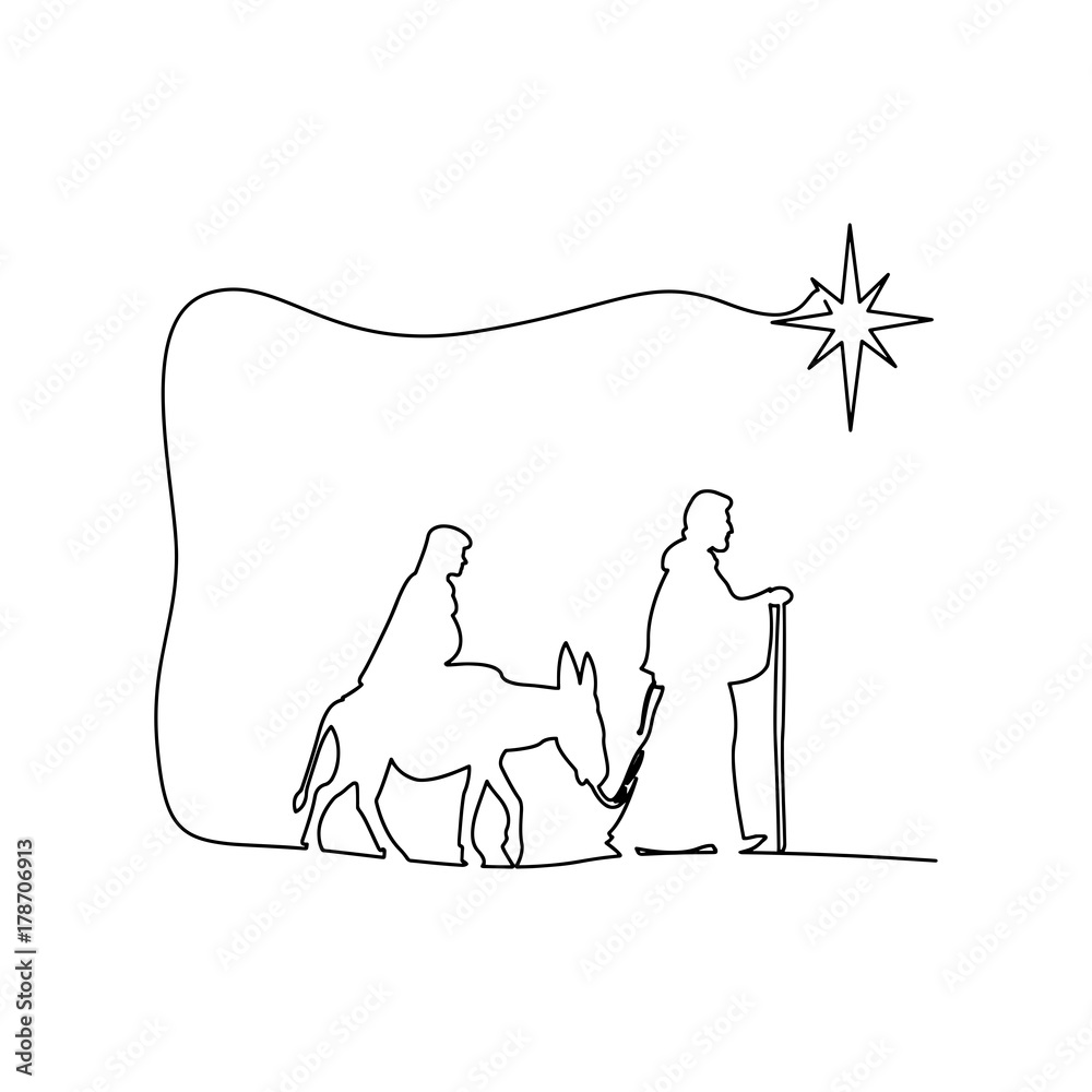 Mary And Joseph On A Donkey