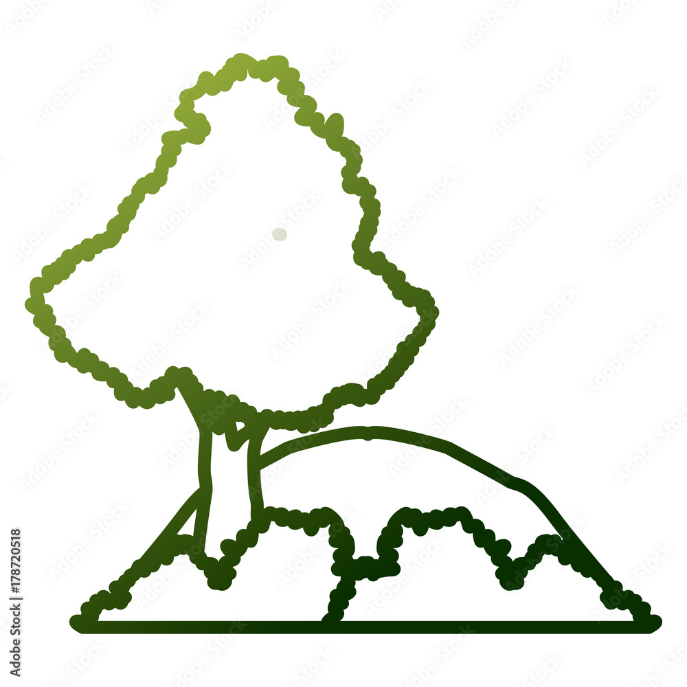 Trees and bushes icon vector illustration graphic design Stock Vector ...