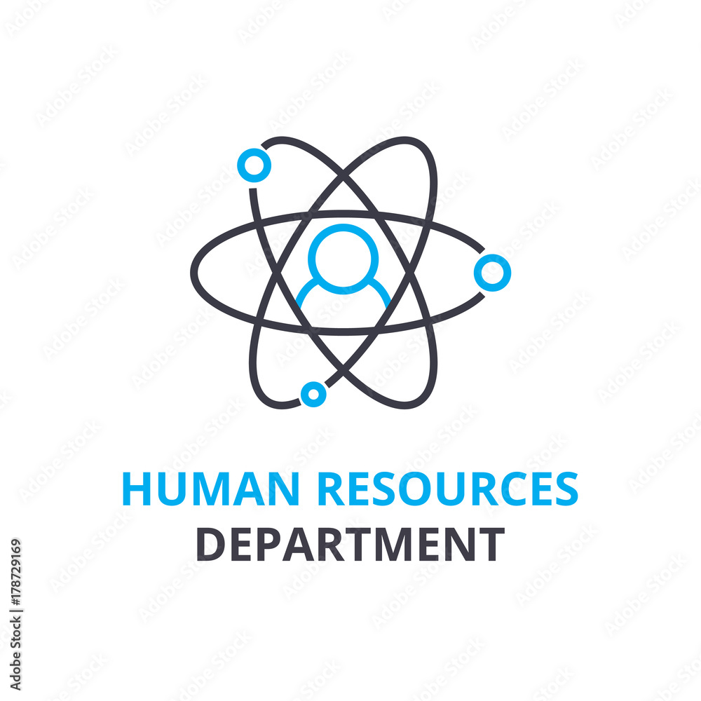 Human resources department concept , outline icon, linear sign, thin ...