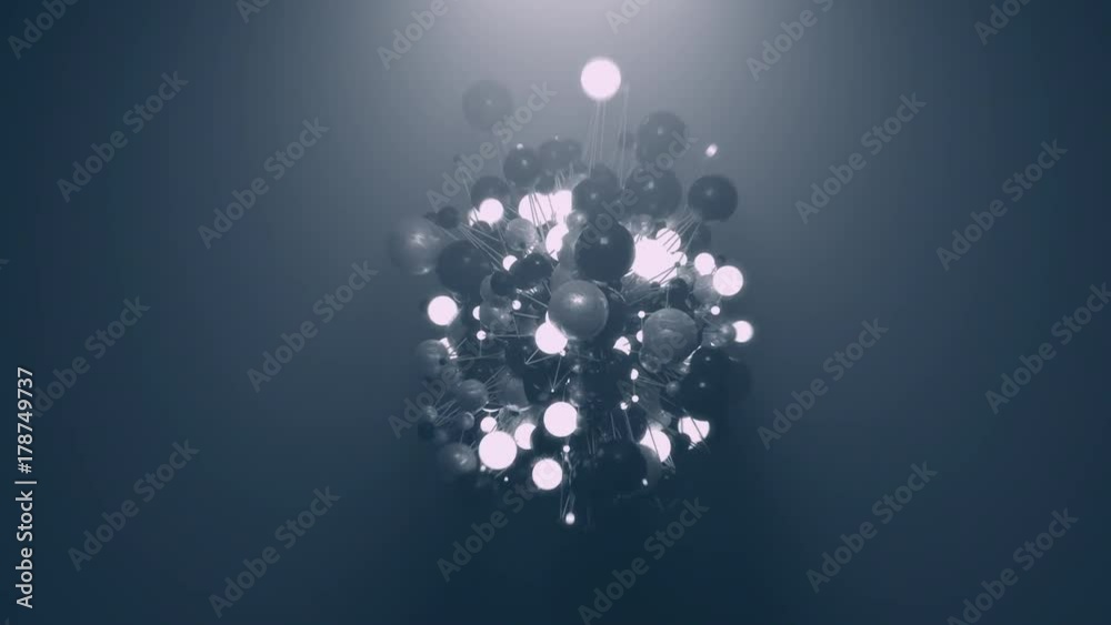 Vidéo Stock Realistic abstract animation featuring metallic and ...