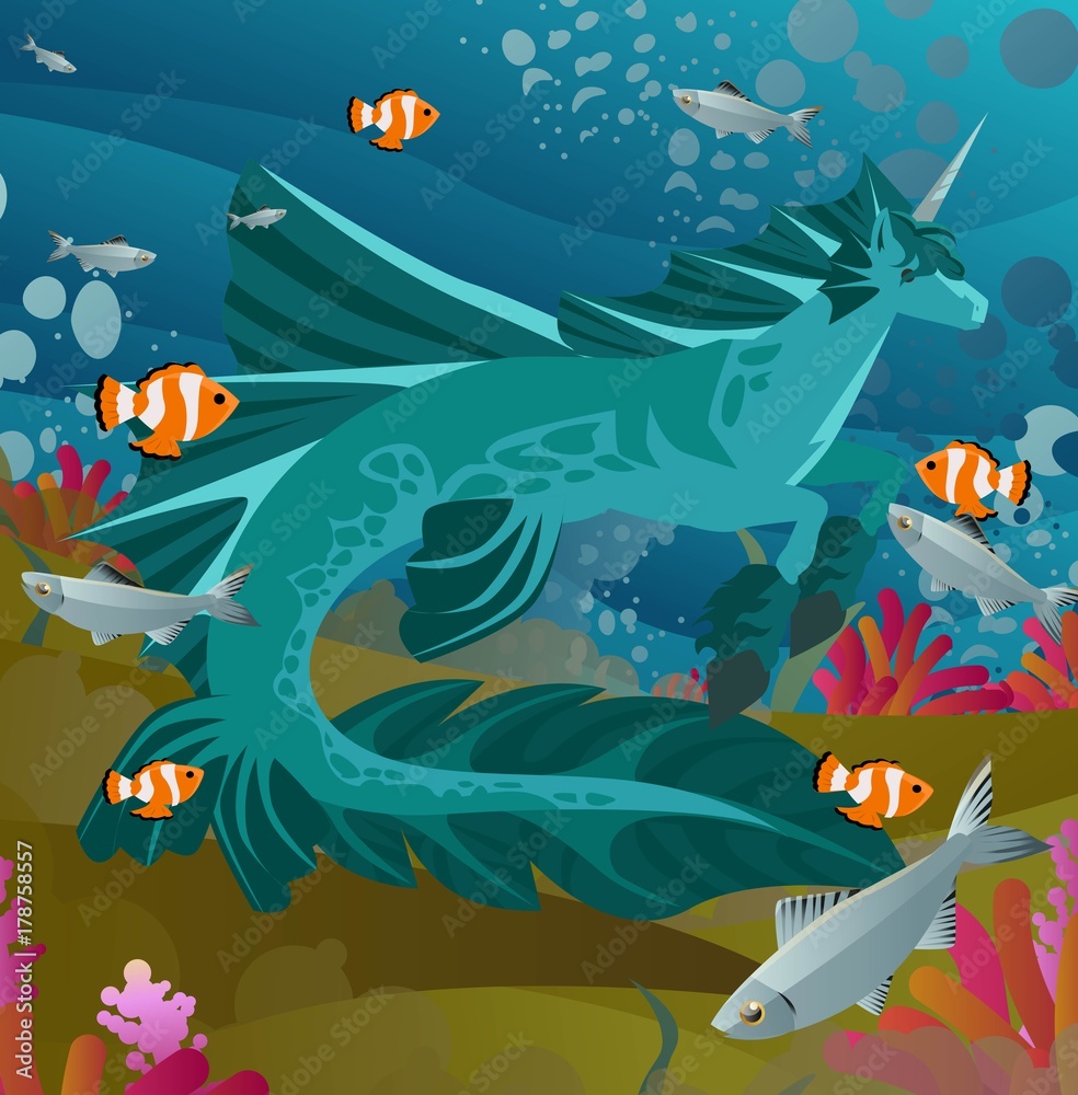 Hippocampus Mythology Drawings