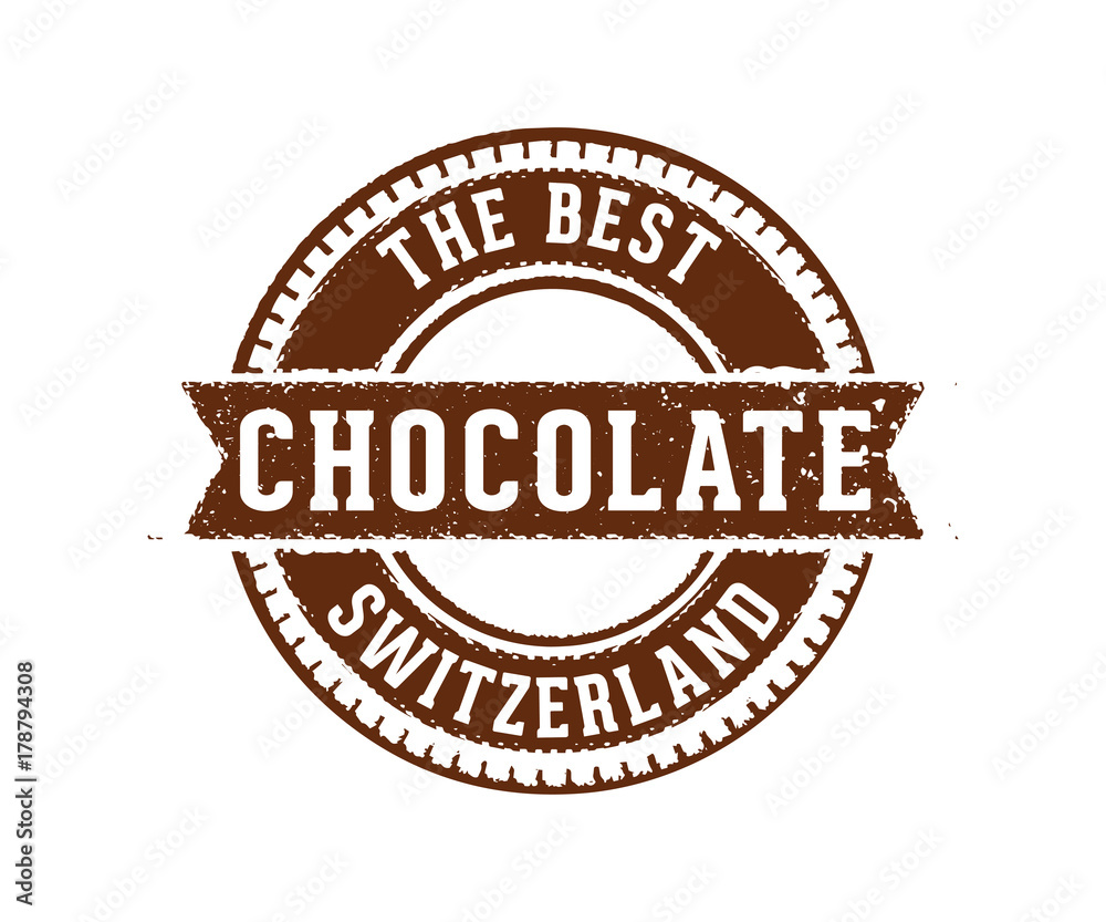 best chocolate switzerland logo stamp sign Stock Vector | Adobe Stock