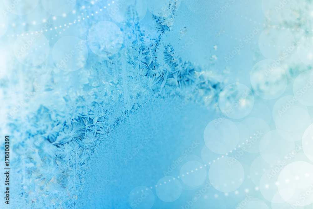 Winter patterns holiday ice background. Icy snowflakes. Beautiful ...