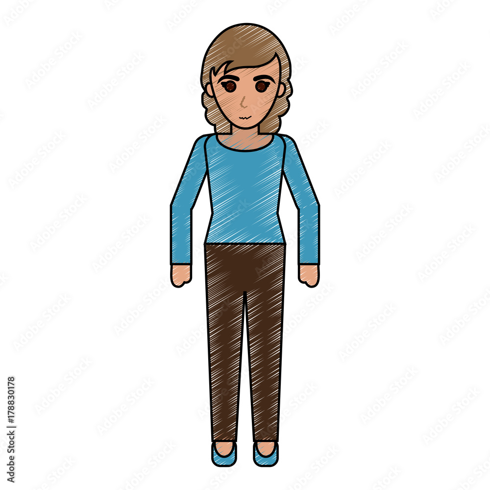 business woman cartoon full body icon image vector illustration design ...