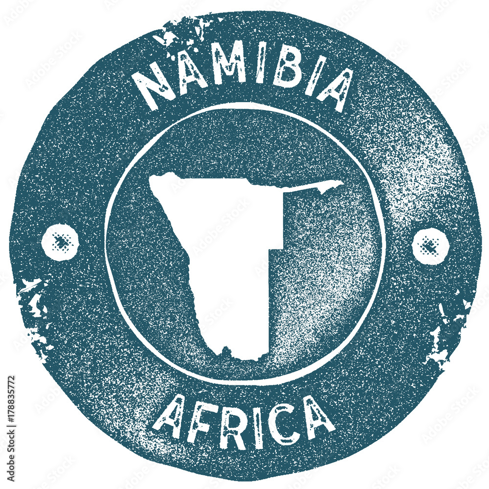 Namibia map vintage stamp. Retro style handmade label. Namibia badge or ...