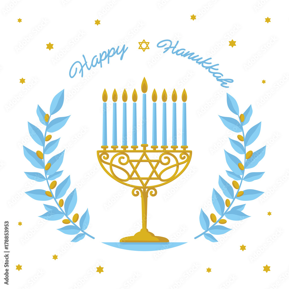 Blue Menorah Clipart