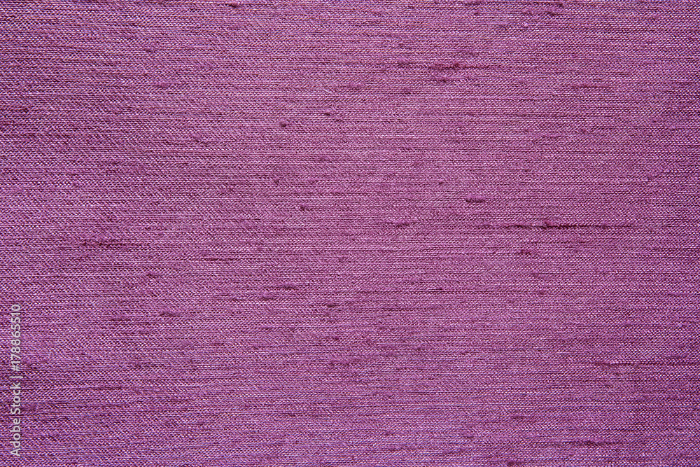 Texture of natural linen fabric in pattern purple color close-up in ...