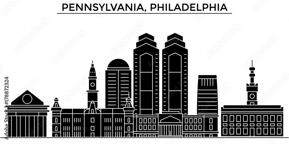 Usa, Pennsylvania, Philadelphia architecture skyline, buildings ...