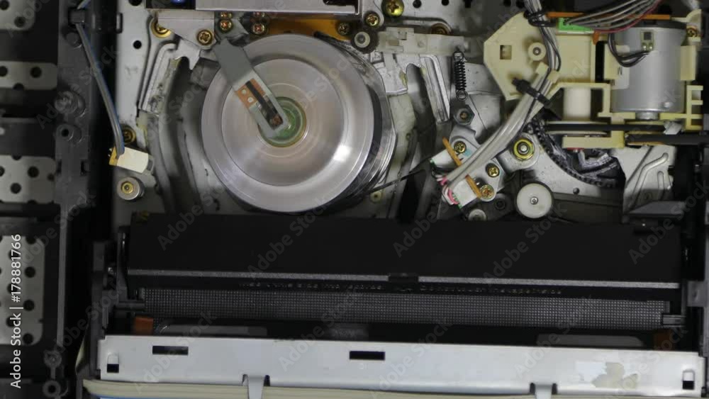VHS Video Tape Player Inside Stock Video | Adobe Stock