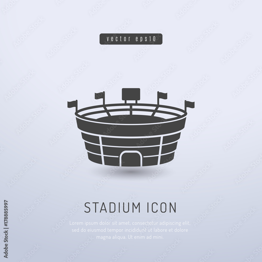 Sports stadium icon vector illustration Stock Vector | Adobe Stock