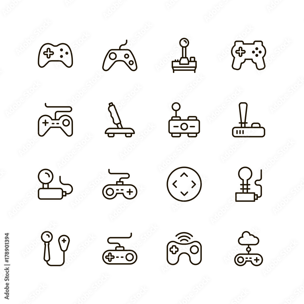 Joystick flat icon Stock Vector | Adobe Stock