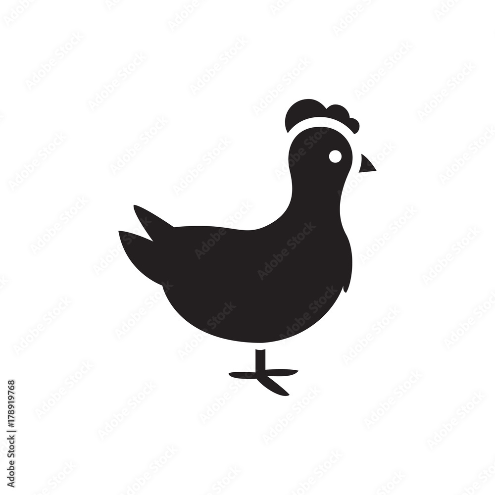 chicken icon illustration Stock Vector | Adobe Stock