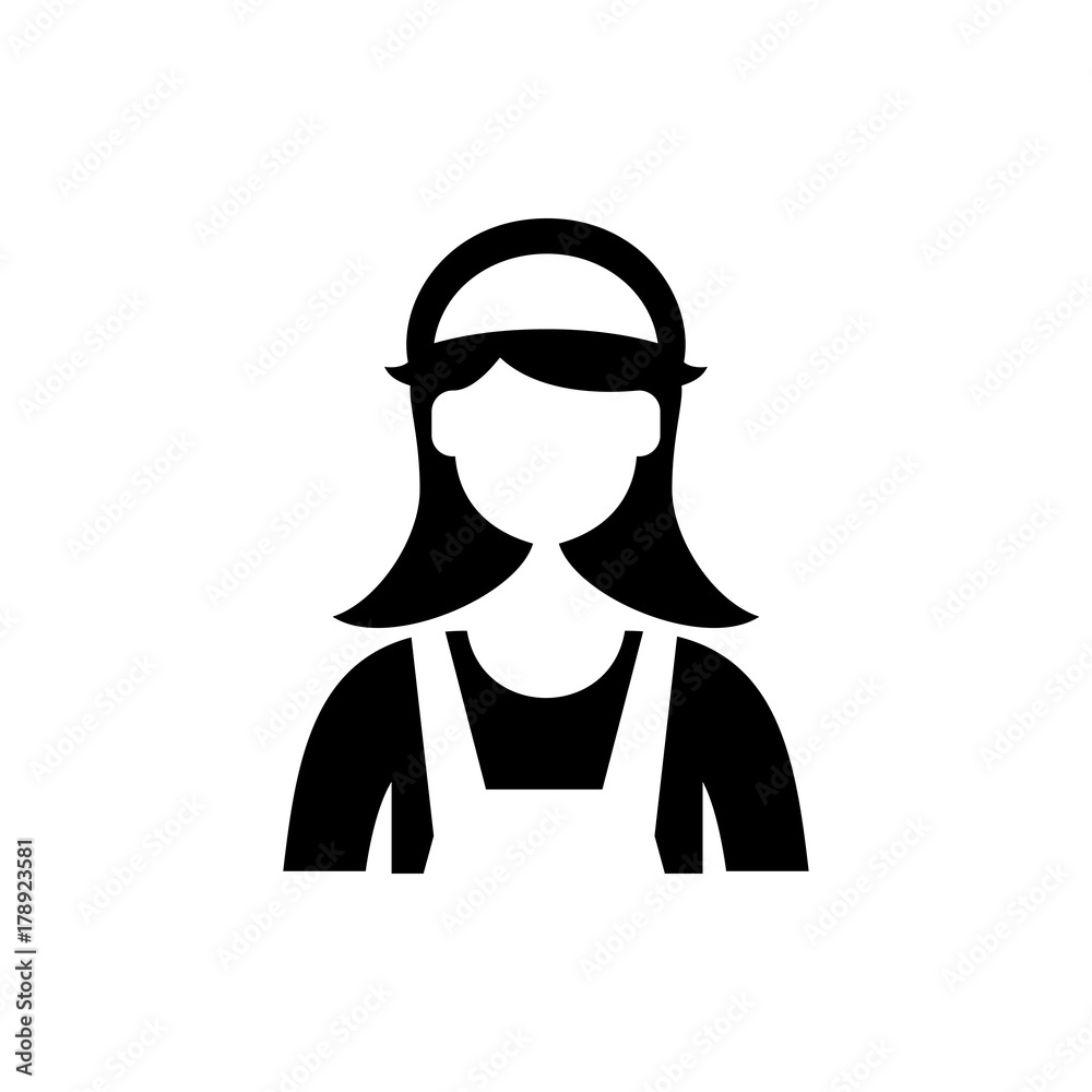 maid icon illustration Stock Vector | Adobe Stock