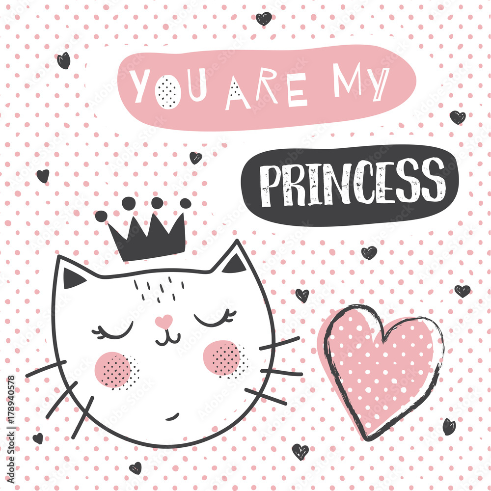 princess cat Stock Vector | Adobe Stock