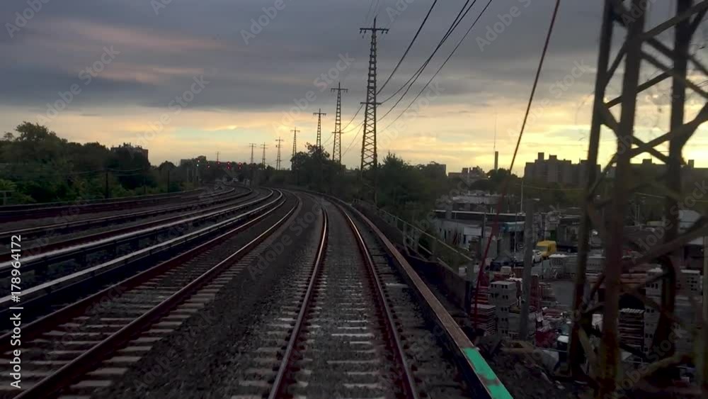 Vidéo Stock Train processing plate - Forward facing view railroad ...