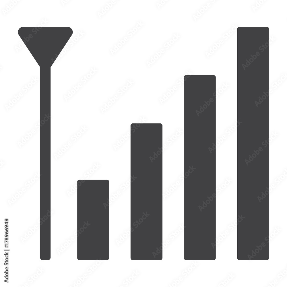 Mobile phone signal glyph icon, web and mobile, antenna sign vector ...