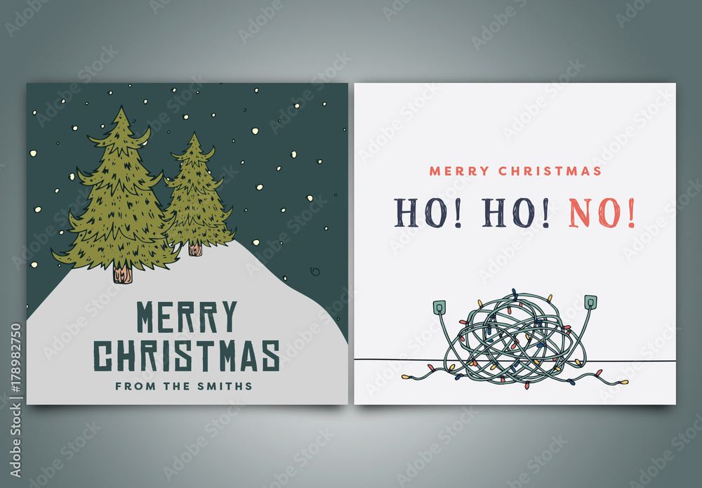 Christmas Social Media Post Set 2 Stock Template | Adobe Stock