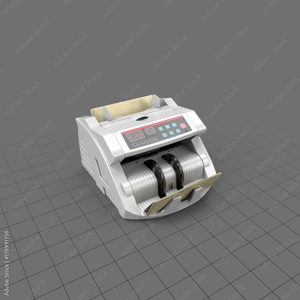 Money counter Stock 3D asset | Adobe Stock