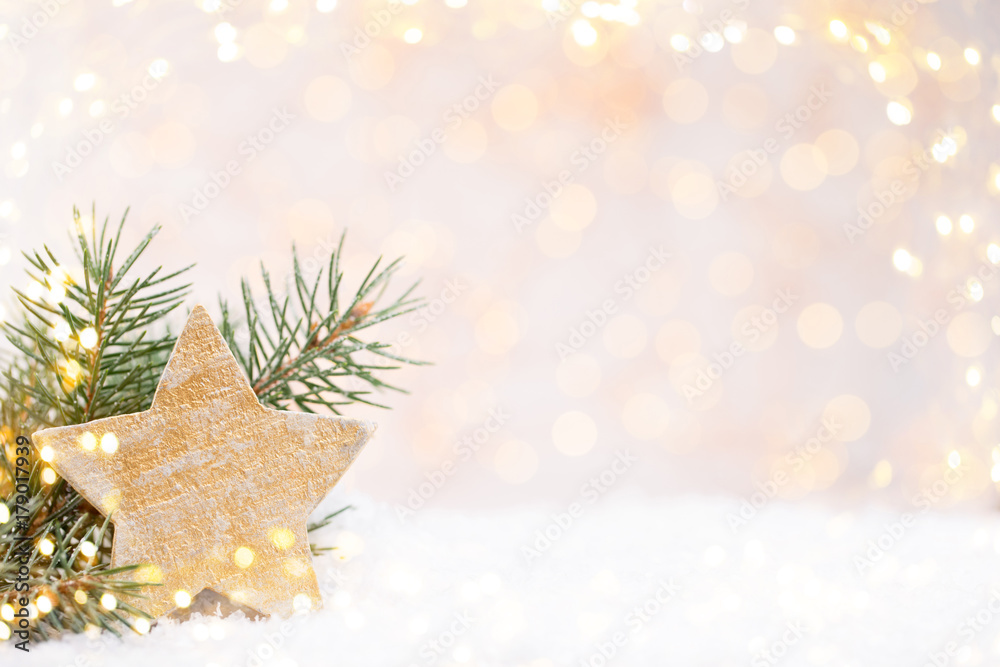 Vintage Christmas background with Christmas decoration. Stock Photo ...