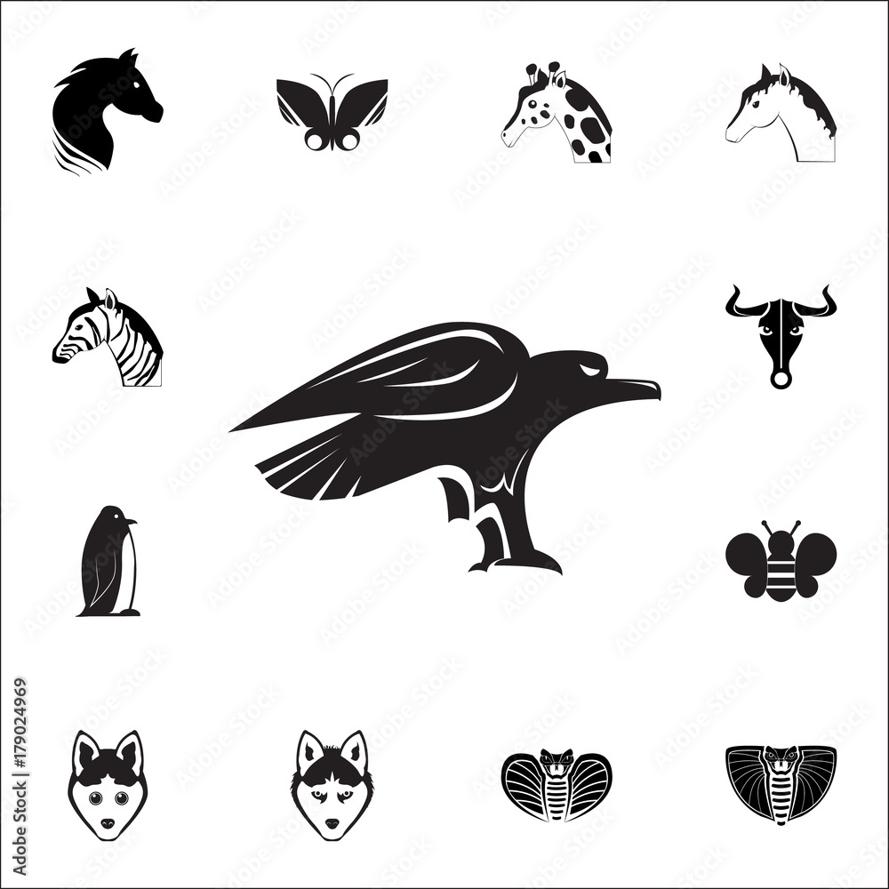eagle icon. Set of animal icons. You can use in web or app icons Stock ...