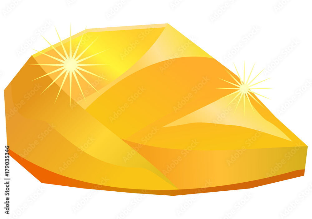 Golden nugget vector image Stock Vector | Adobe Stock