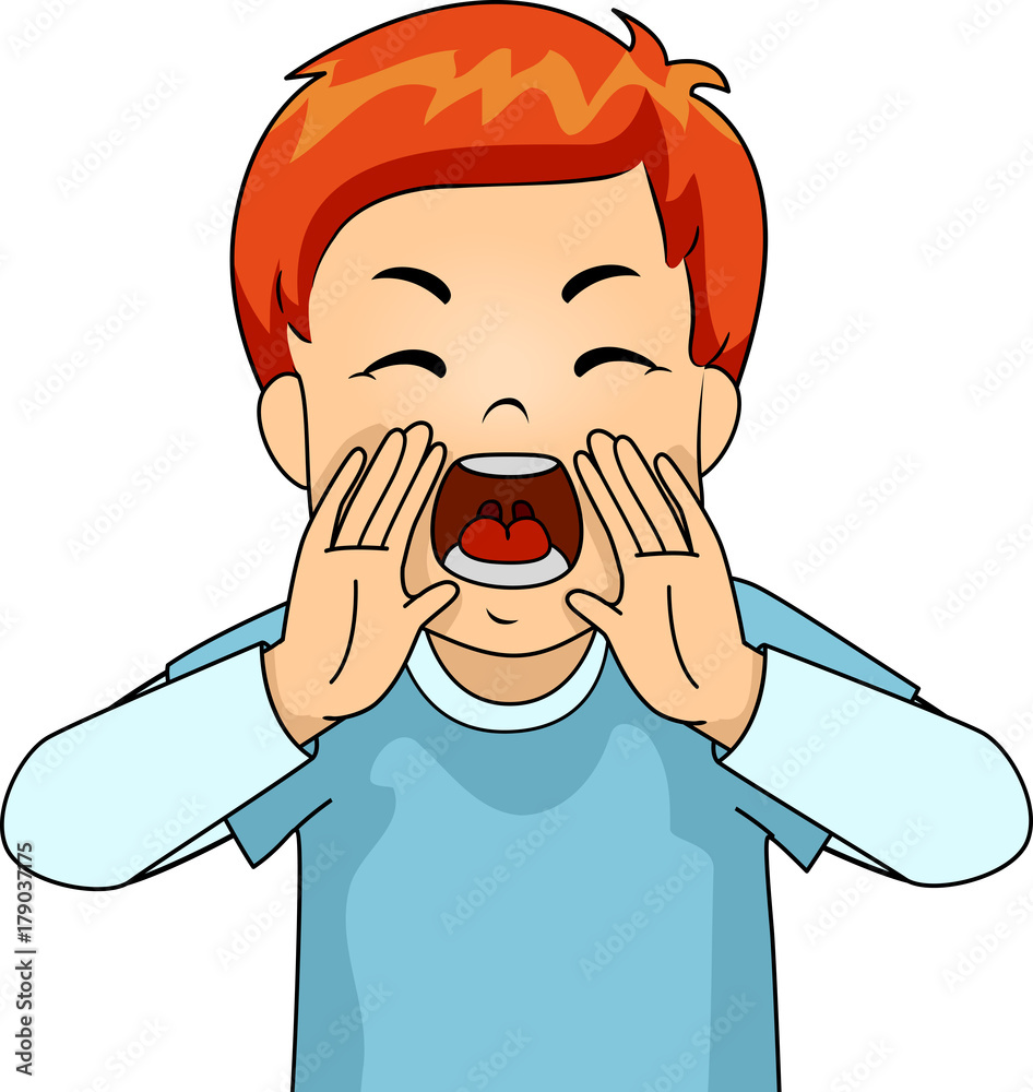 Kid Boy Yelling Angry Stock Vector | Adobe Stock