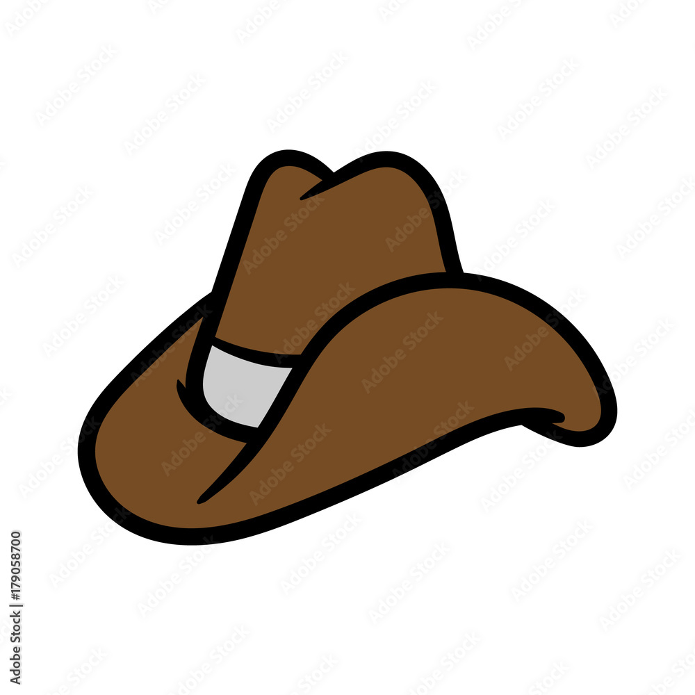 Cartoon Cowboy Hat Stock Vector | Adobe Stock