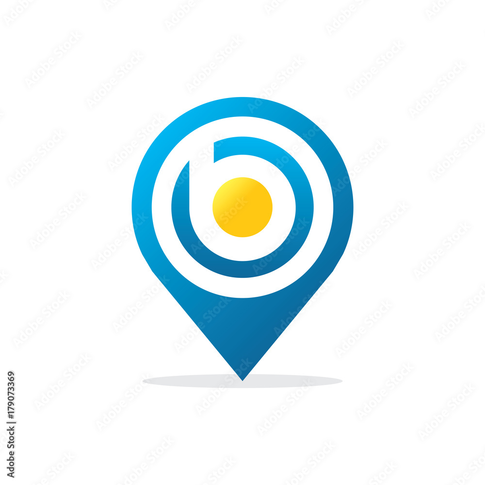 letter B Pin Logo icon vector illustration Stock Vector | Adobe Stock