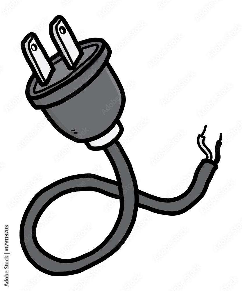 plug / cartoon vector and illustration, hand drawn style, isolated on ...