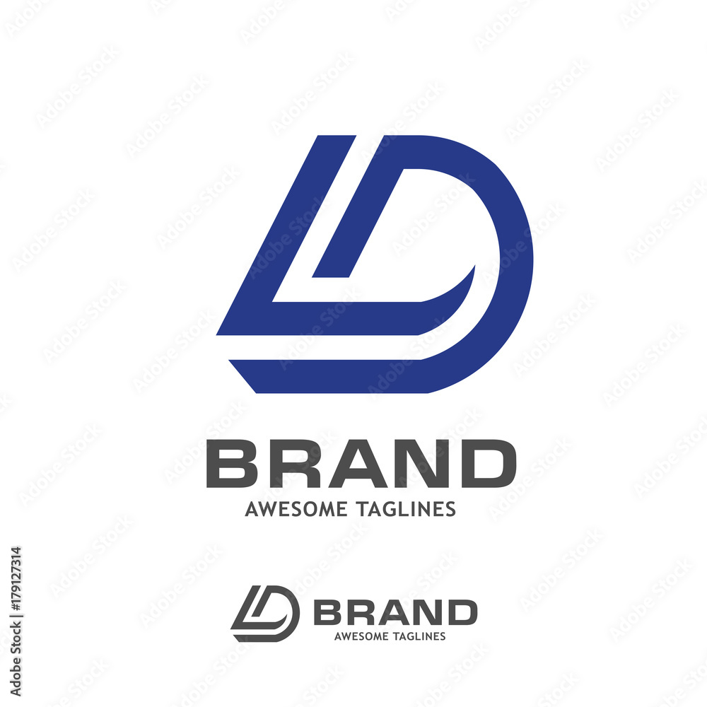 Letter DL logo icon design template elements. Logo initial letter D ...