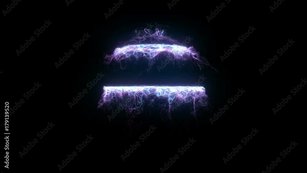 Vidéo Stock 3D scanner effect. Colorful energy rings with particles ...