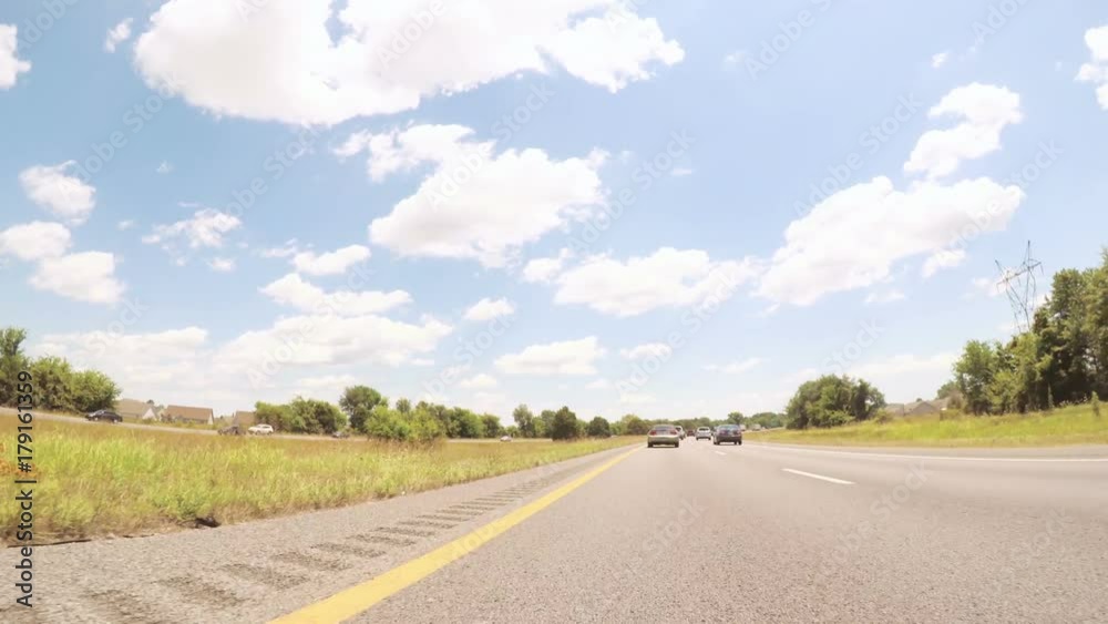 POV point of view - Driving East on Interstate Highway 40 on cross ...