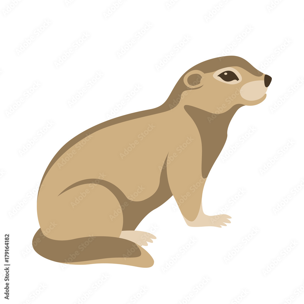 gopher vector illustration flat style profile side vector de Stock ...