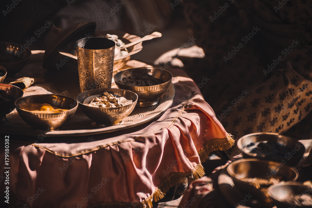 Indian Elegant Table Setting Stock Photo | Adobe Stock