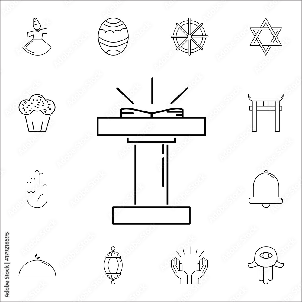 church platform icon. Set of religion icons. Web Icons Premium quality ...