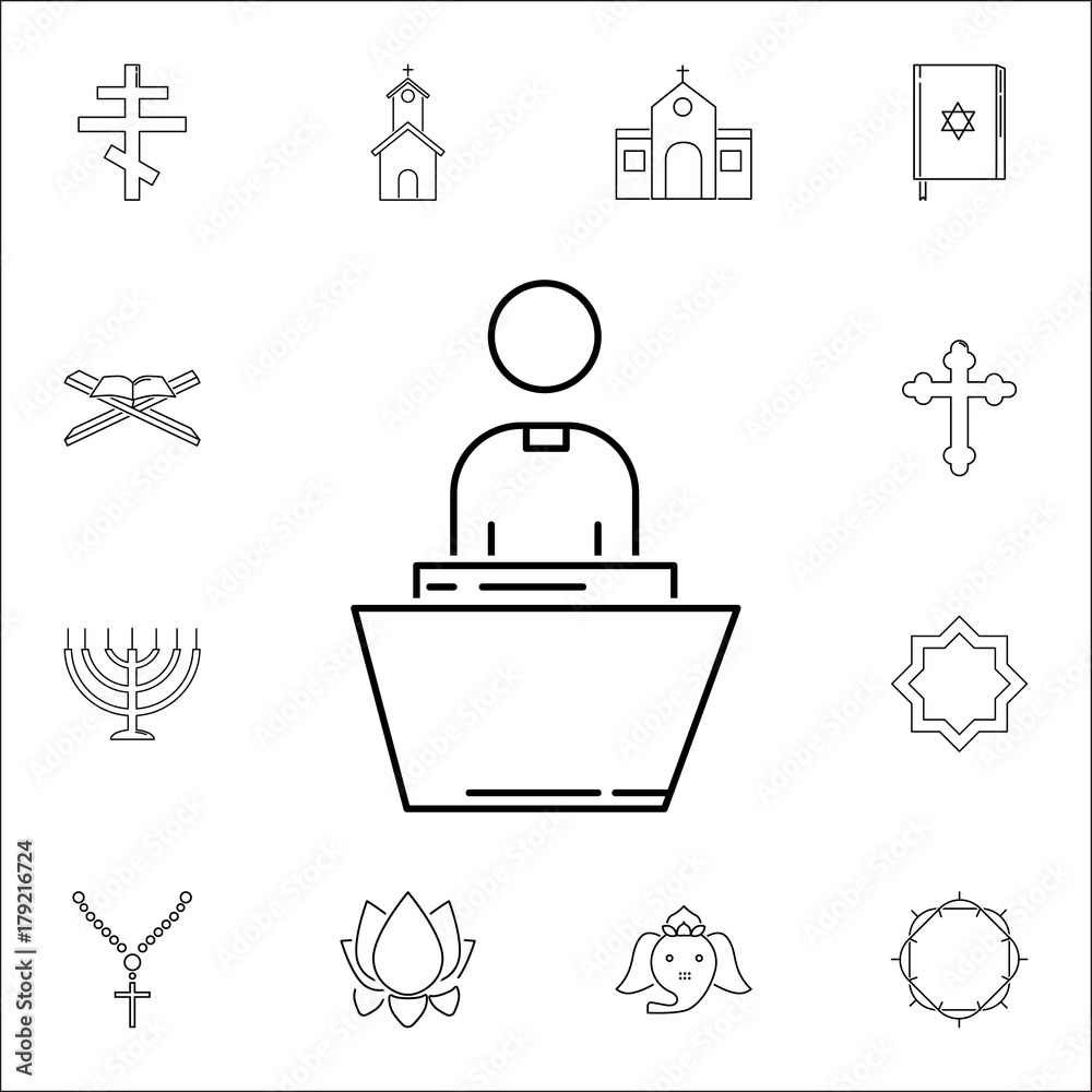 Preacher icon. Set of religion icons. Web Icons Premium quality graphic ...