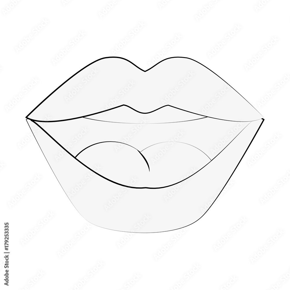 Sexy Women Lips Icon Vector Illustration Graphic Design Stock Vector Adobe Stock
