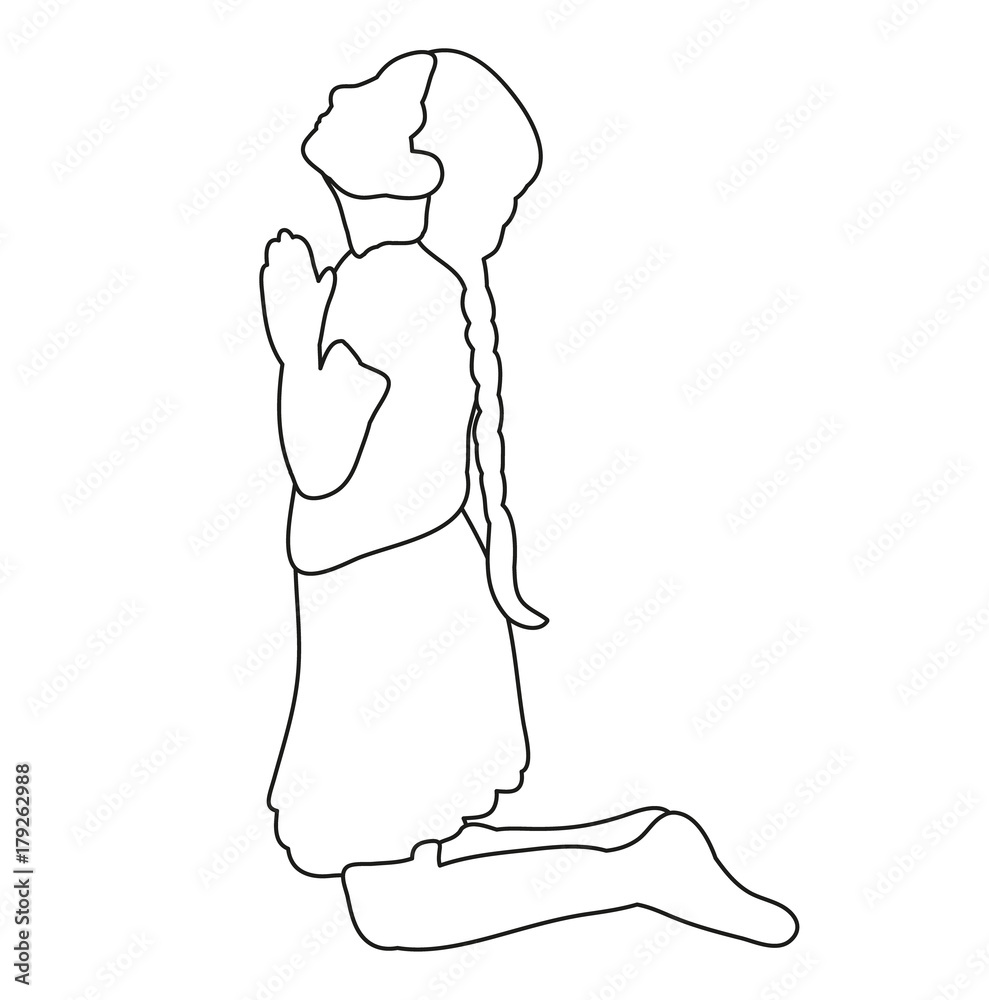 Boy Praying Drawing