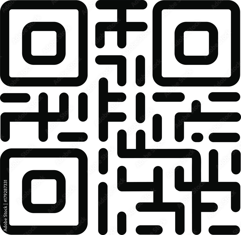QR Code Machine-readable Optical Label Stock Vector | Adobe Stock