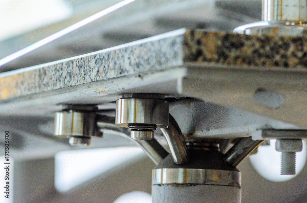 Element for fixing a granite step on a steel ladder. Fastening granite ...