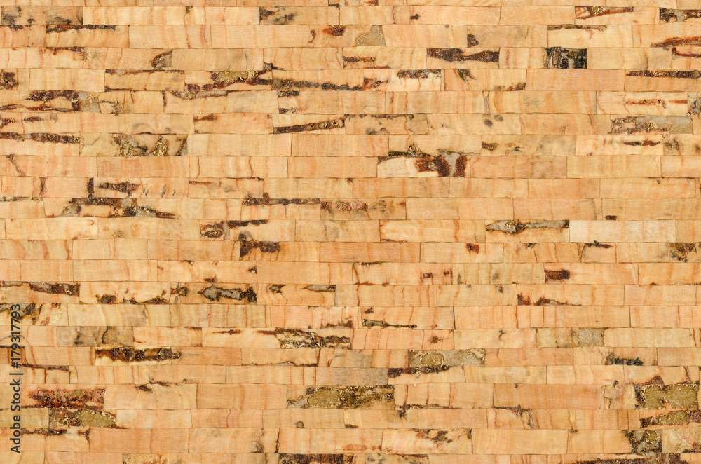Cork sheet surface with parallel layers, comprised of multilayered cork ...