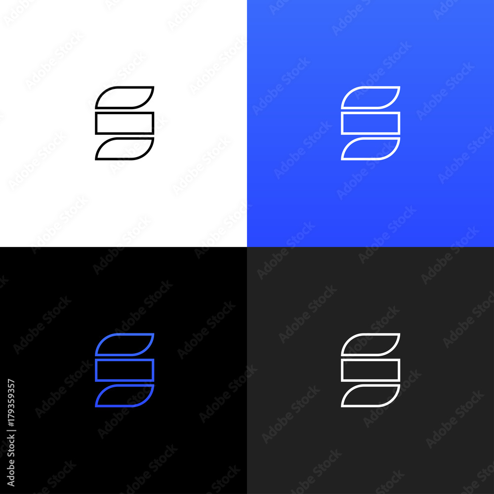 Logo S. Linear logo of the letter s for companies and brands with a ...