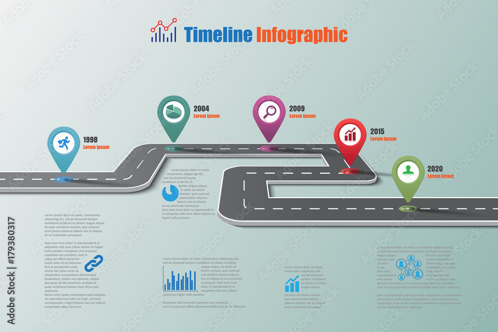 Business road map timeline infographic icons designed for abstract ...